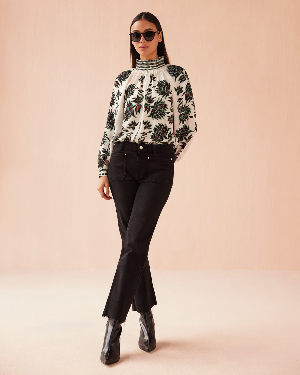 Omika Brooke Blouse - Gia Macaroon - $248 – Hand In Pocket