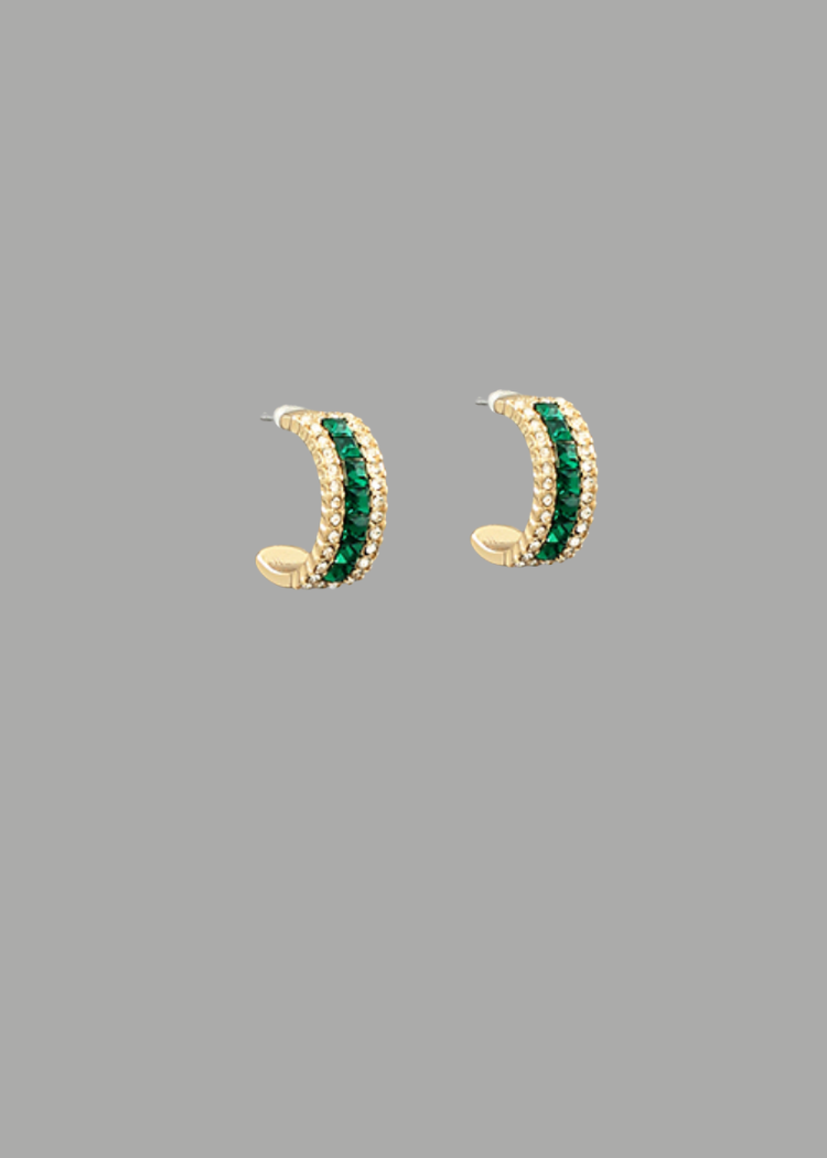 Valeria Crystal Hoops – Hand In Pocket
